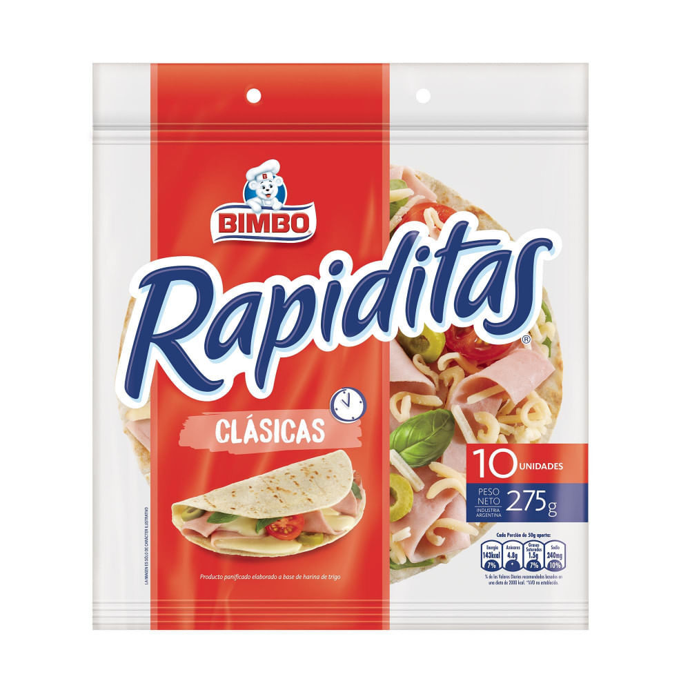 Rapiditas Clasicas Bimbo x 10 un - 330 Gr - hiperlibertad