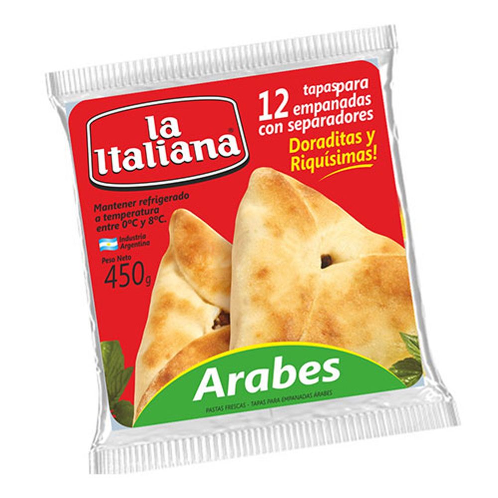 Tapas Para Empanadas Italiana Arabes x 12 un - hiperlibertad