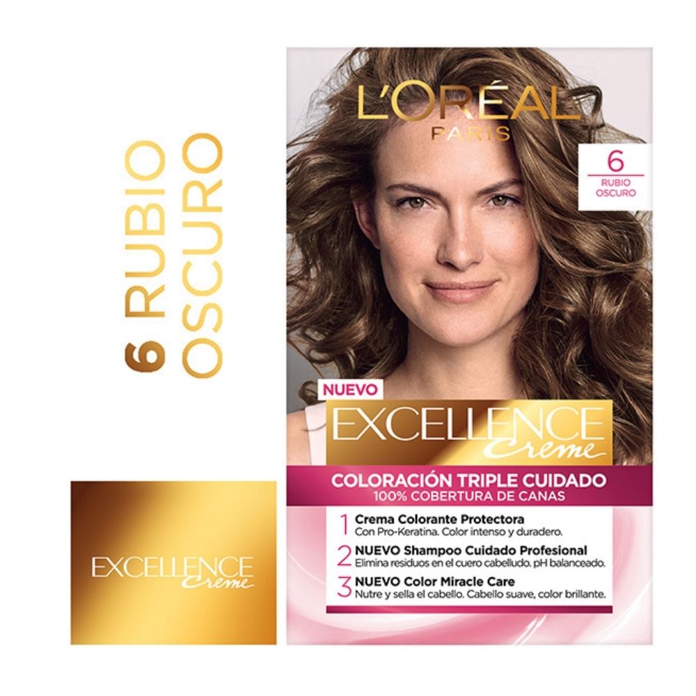 Coloracion Excellence Creme Tono 6 Rubio Oscuro 1 Un - hiperlibertad Coloracion Excellence Creme Tono 6 Rubio Oscuro 1 Un - hiperlibertad