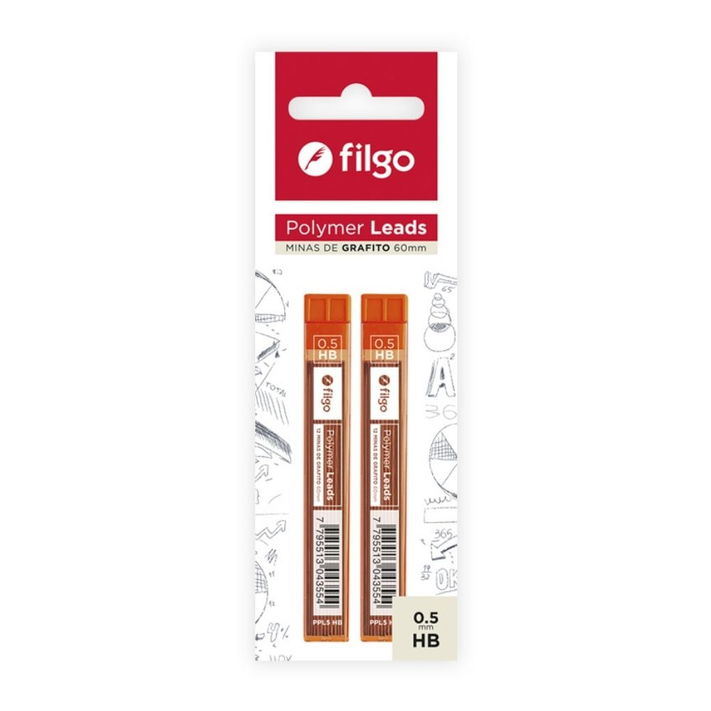Minas grafito POLYMER leads 0.5 / 2b - hiperlibertad