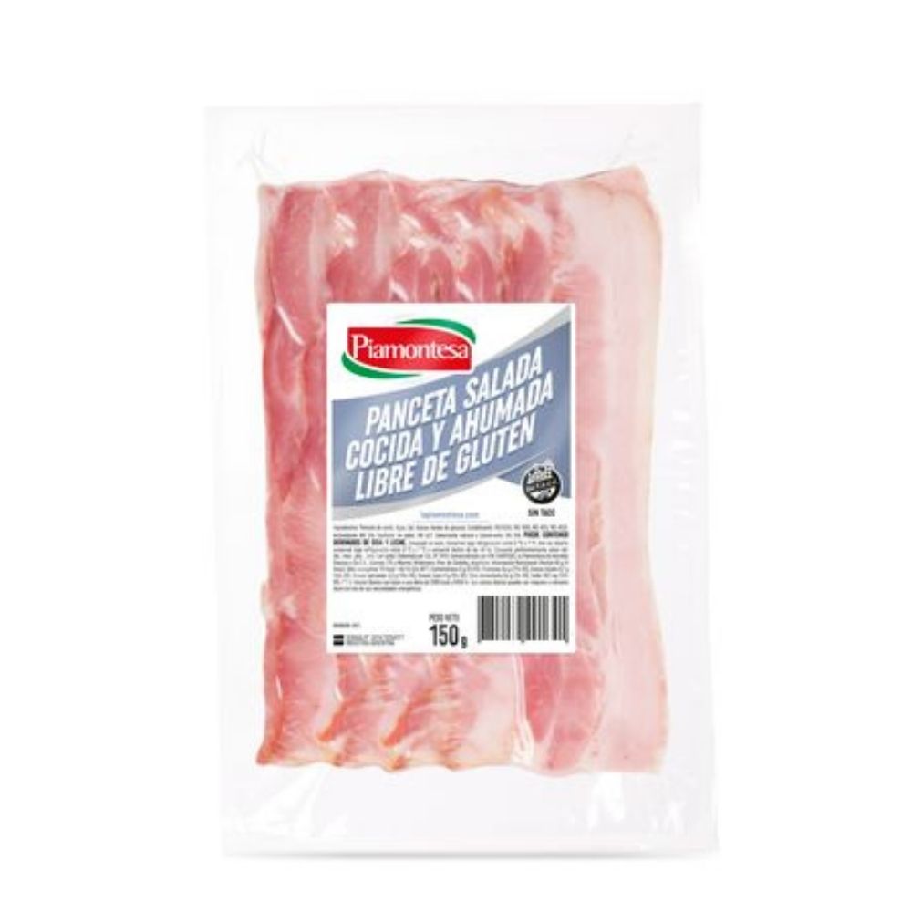 PANCETA AHUMADA LA PIAMONTESA FET A/V S/T 150GR - hiperlibertad