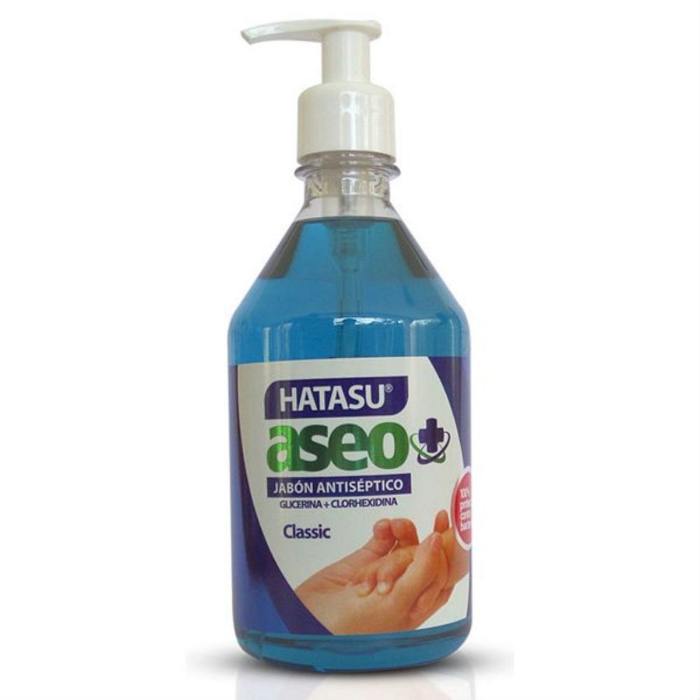 JABON LIQUIDO HATASU ASEO ANTISEPTICO CLASSIC X 520 Ml - hiperlibertad