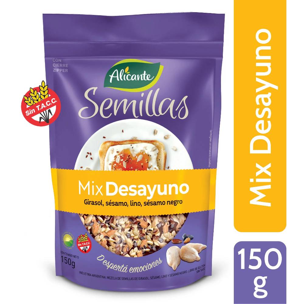 MIX SEMILLAS ALICANTE DESAYUNO X 150 Gr - hiperlibertad