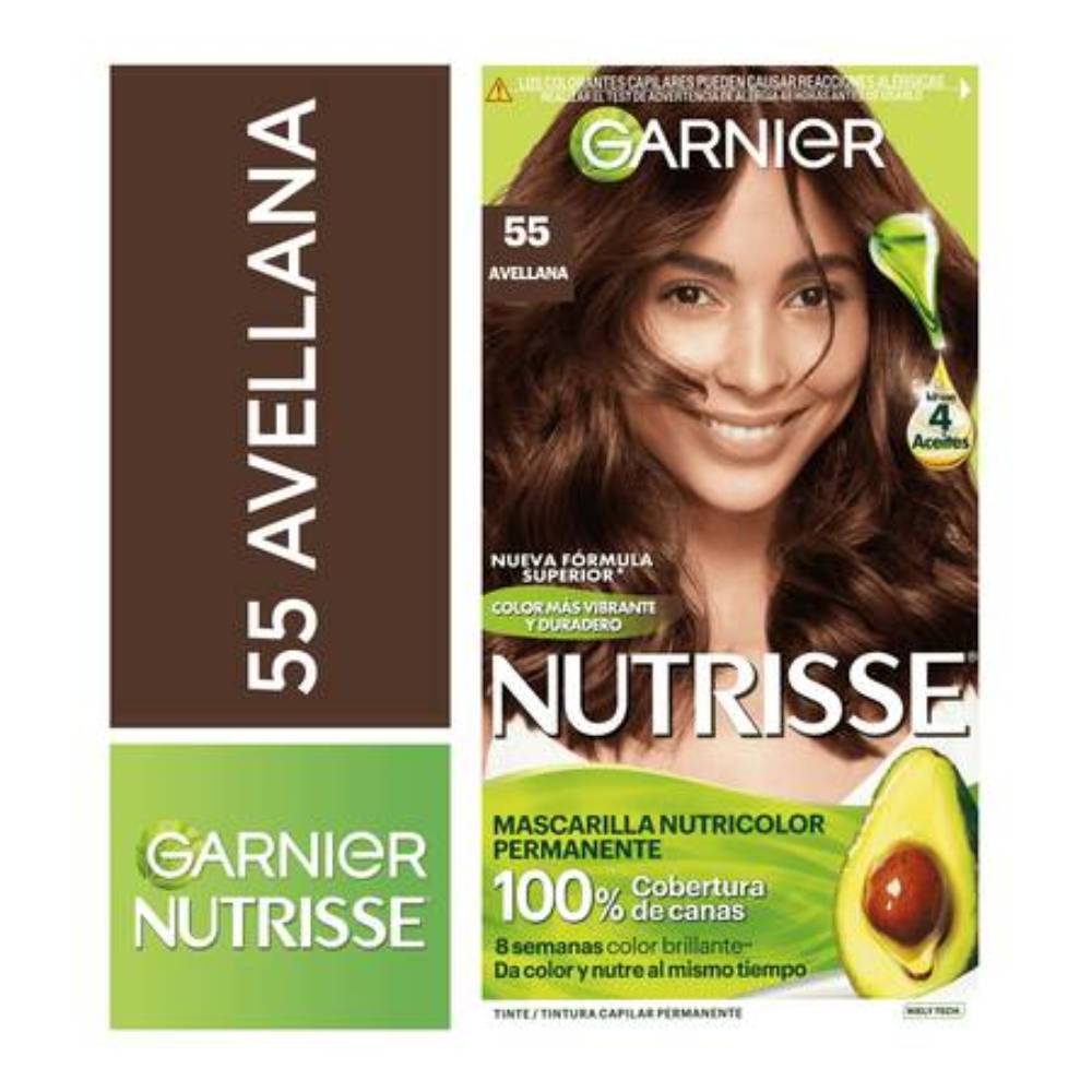 KIT TINTURA GARNIER NUTRISSE TONO 55 AVELLANA - hiperlibertad