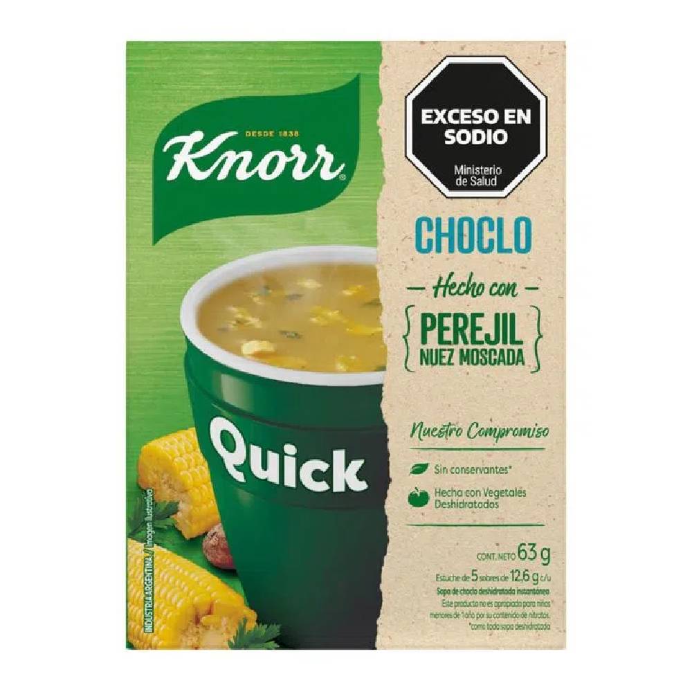 SOPA INSTANTANEA KNORR QUICK CHOCLO X 5 SOBRES - hiperlibertad