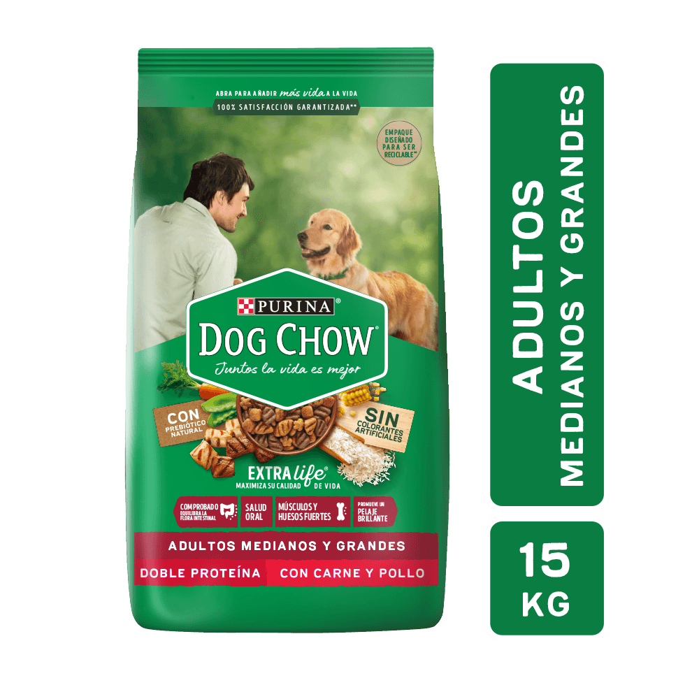 DOG CHOW ADULTO MED GRAN 15 K - hiperlibertad