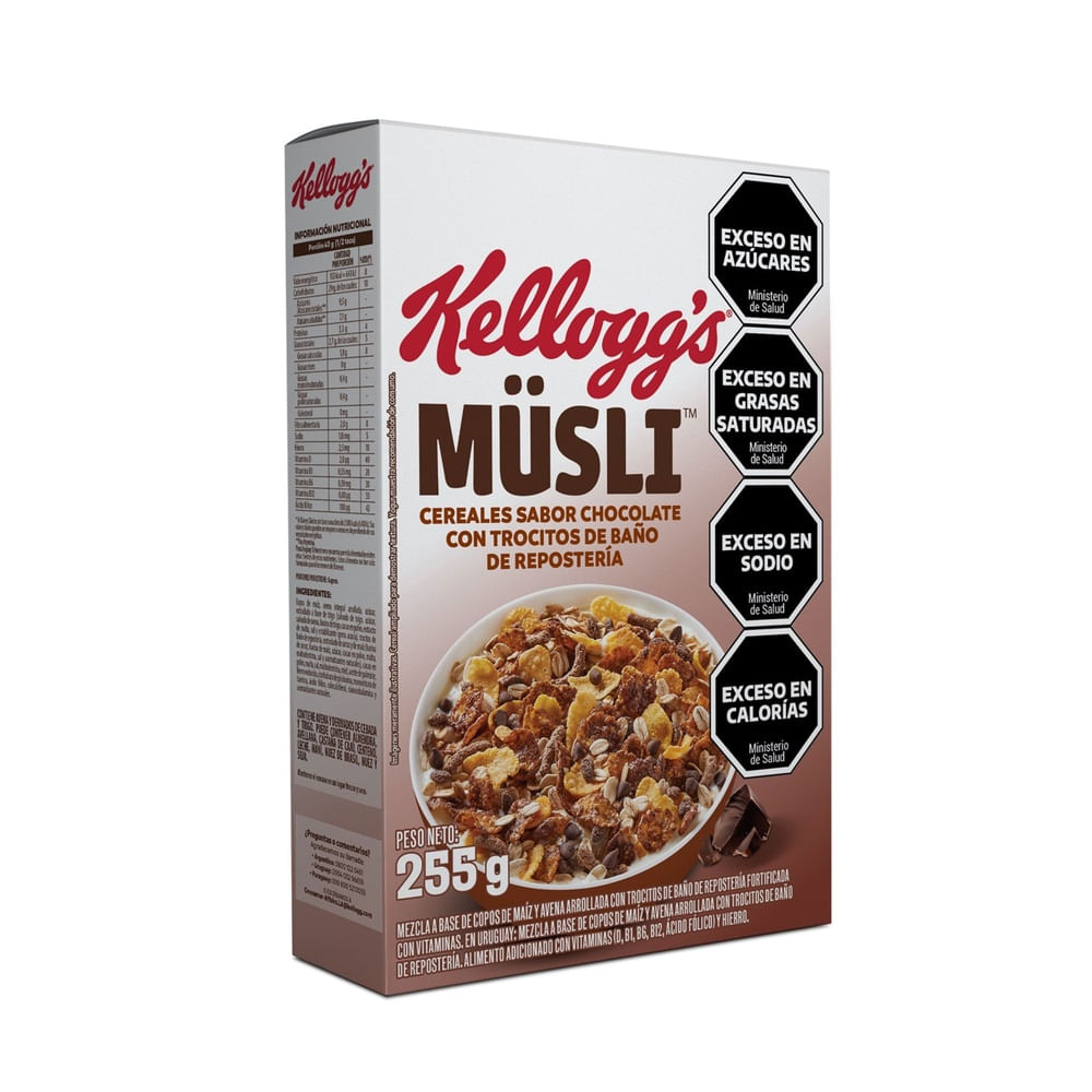 CEREAL DE CHOCOLATE KELLOGS MUESLI 255 G. - hiperlibertad